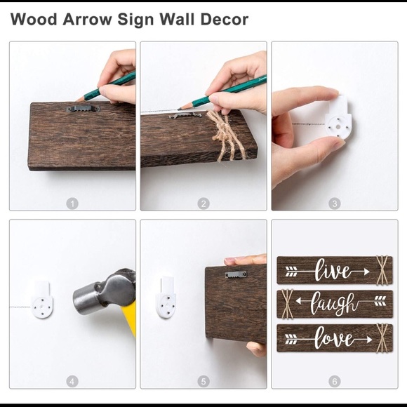 Accessories | Rustic Wood Arrow Sign Wall Decor | Poshmark